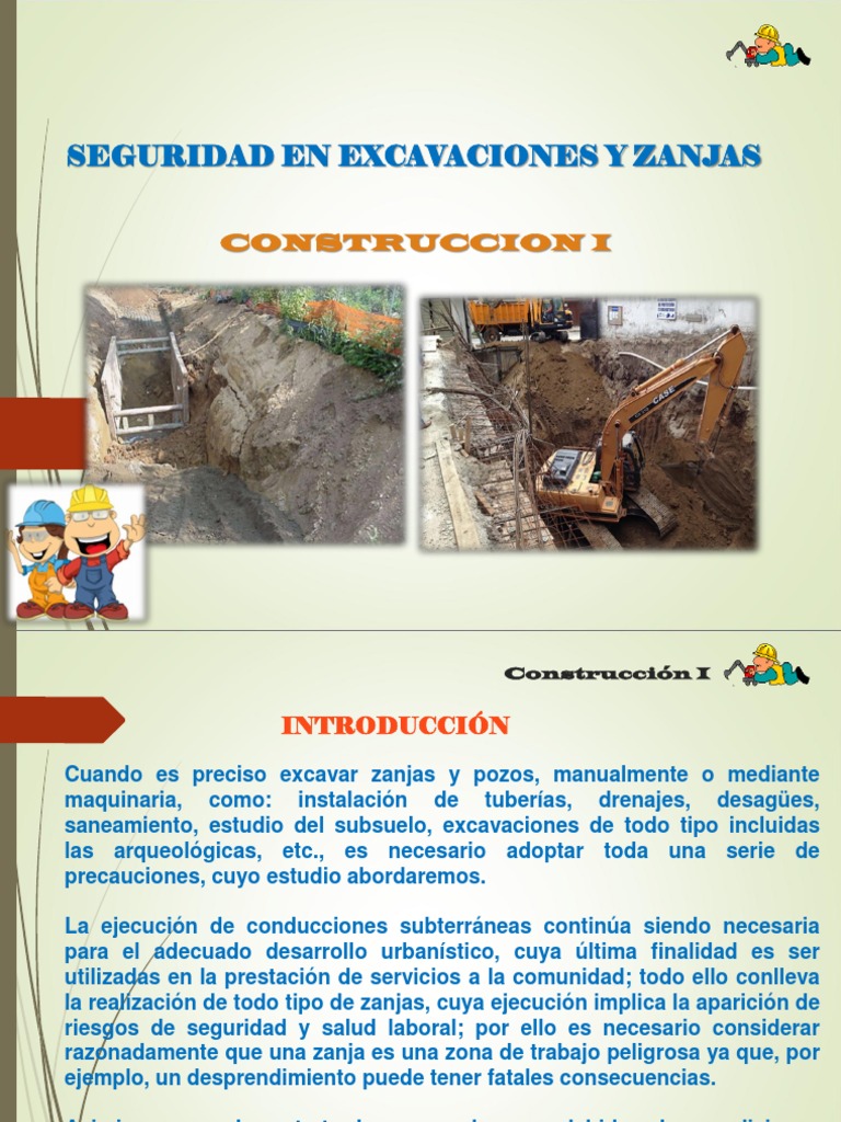 Seguridad en Excavacion | PDF | Excavación (Arqueología) | Fundación ...