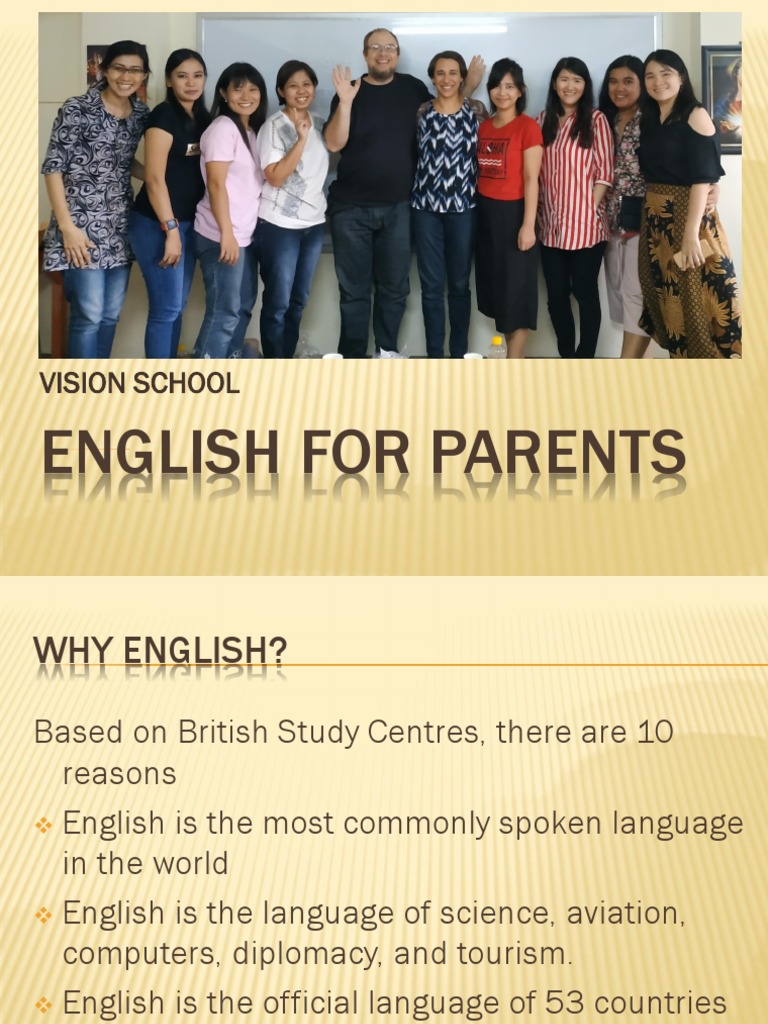 English For Parents: Vision School | PDF | Foreign Language Studies