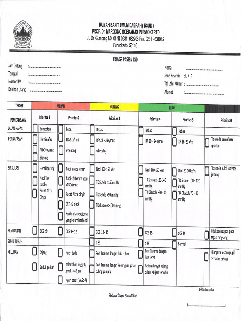 Form Triase PDF | PDF