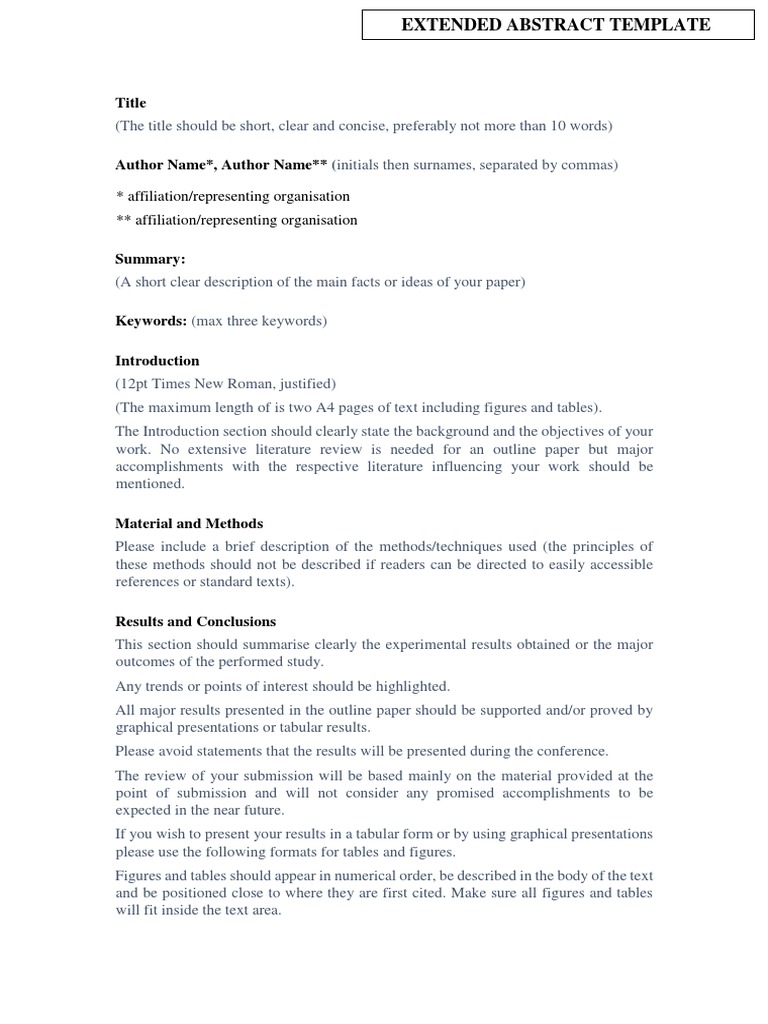 IJC-CEGE Ext - Abstract Template | PDF | Writing