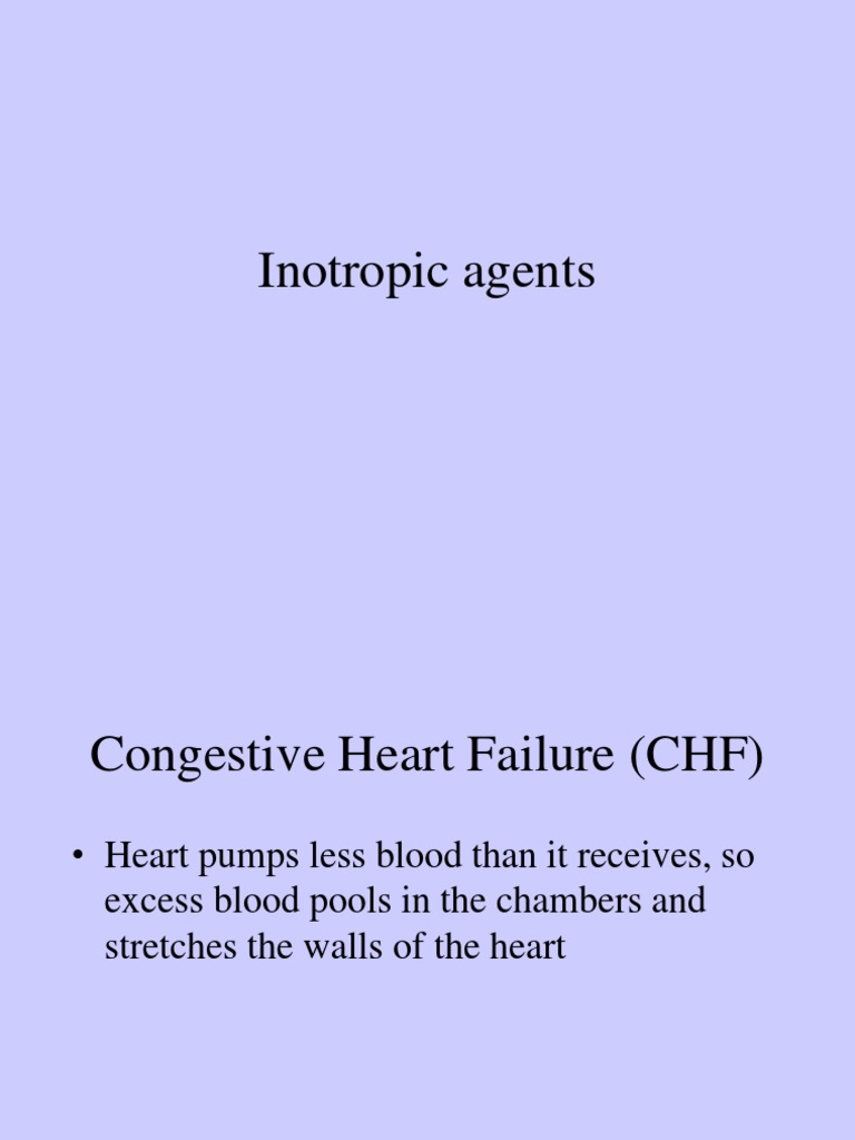 Inotropic Agents. 1 | PDF | Heart Failure | Heart