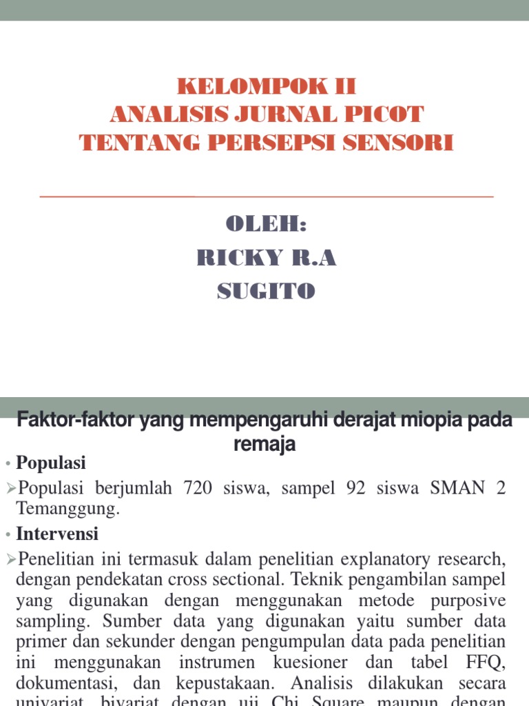 Faktor Miopia Remaja dan Paparan Bising | PDF | Sains & Matematika
