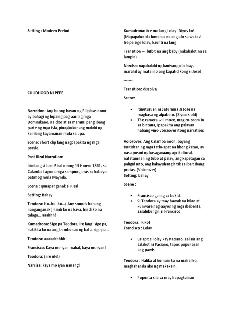 Rizal Script | PDF