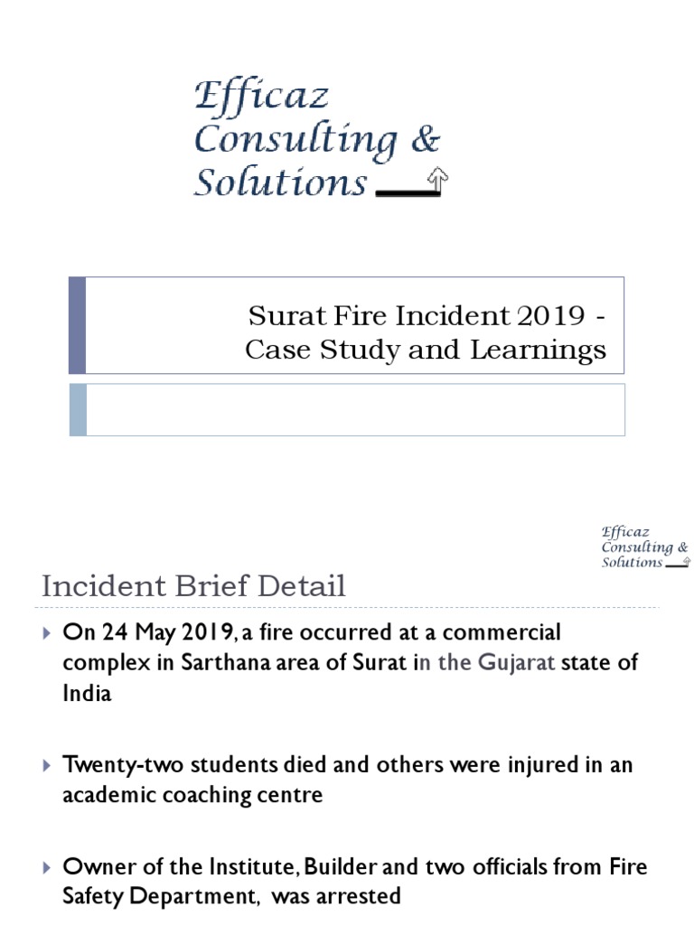 Surat Fire Incident 2019-Case Study | PDF | Building | Economic Sectors