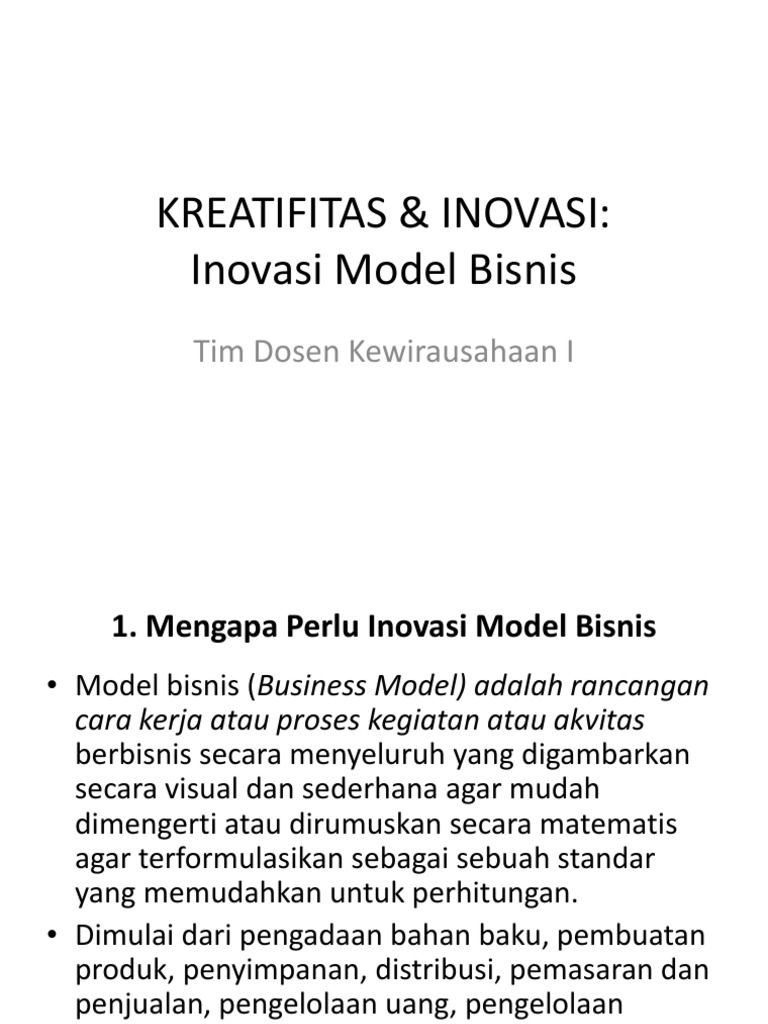 Inovasi Model Bisnis k12 | PDF