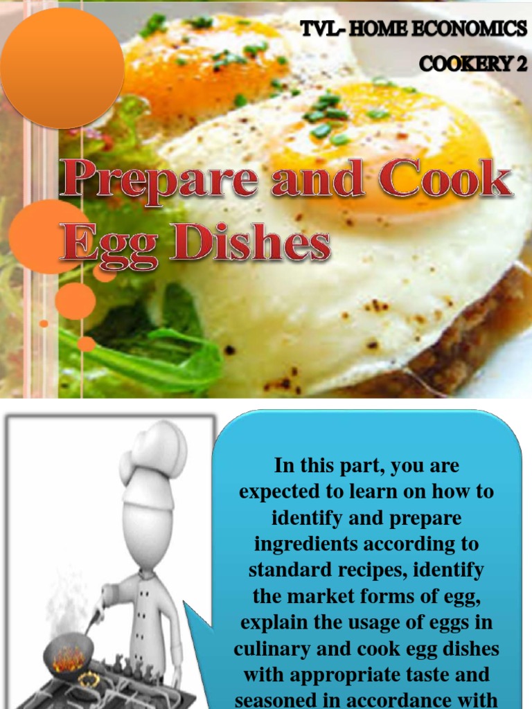 Prepare and Cook Egg Dishes | PDF | Egg As Food | Meringue