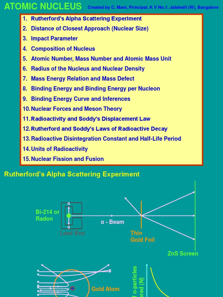Atomic Nucleus | PDF | Atomic Nucleus | Radioactive Decay