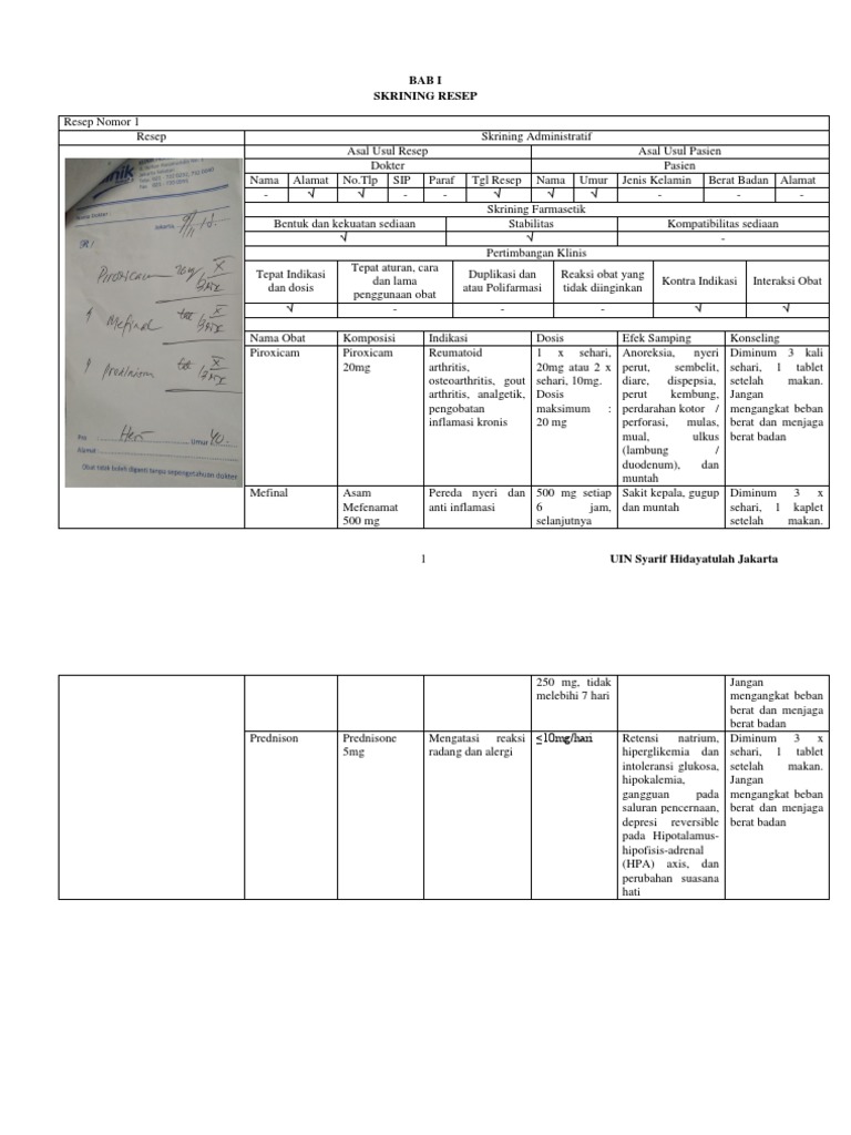 Skrining Resep | PDF