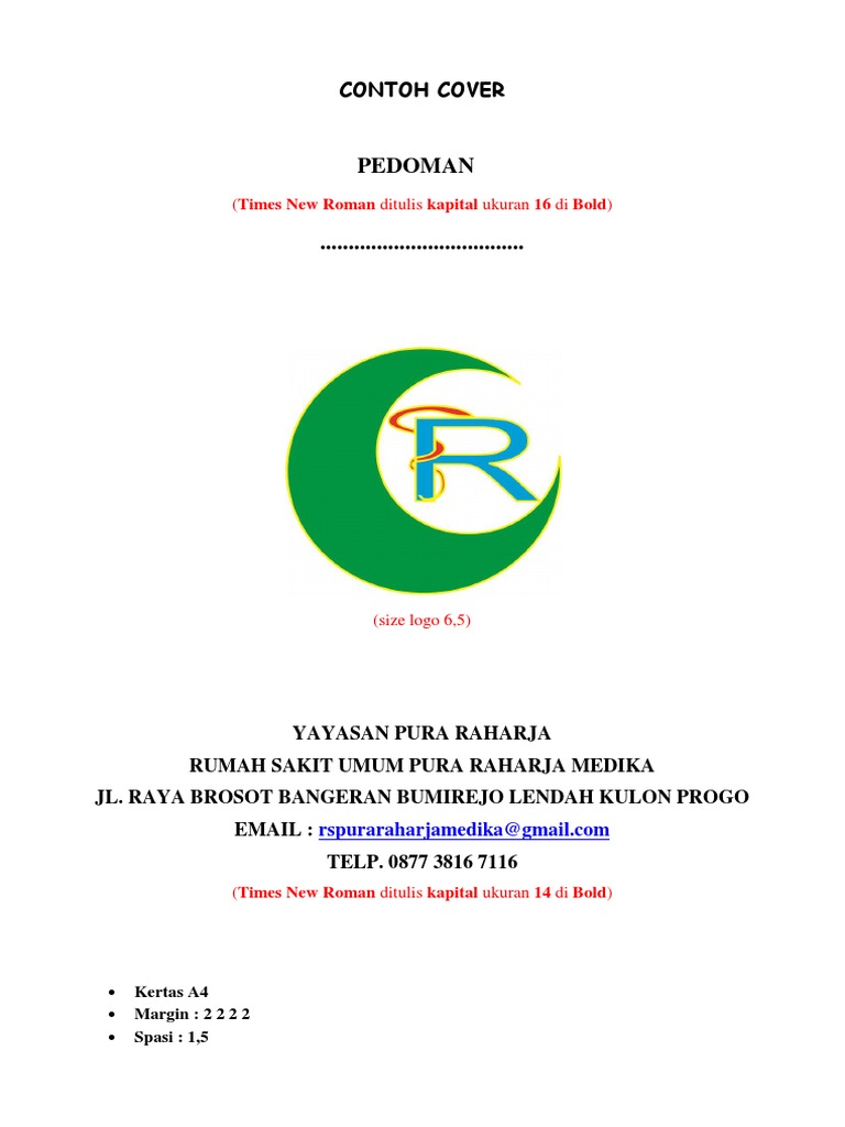 Pedoman: Contoh Cover | PDF