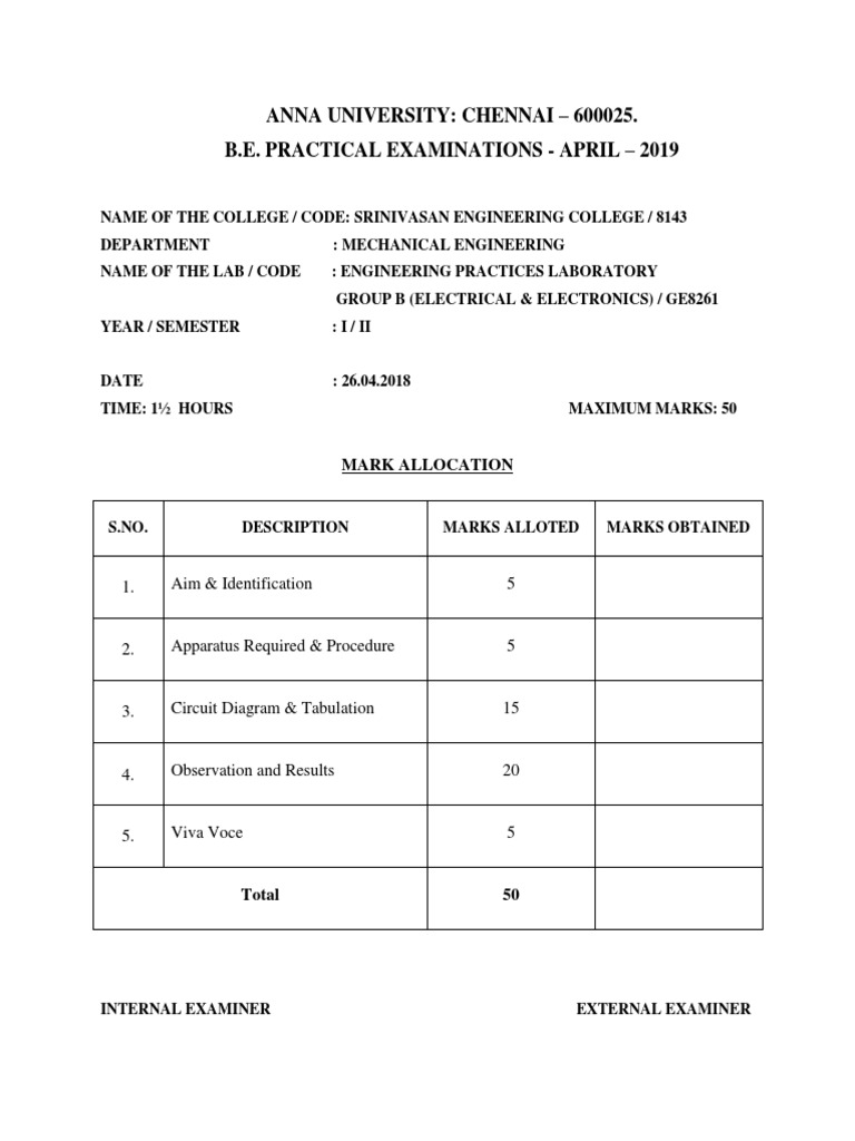 Mark Allocation | PDF
