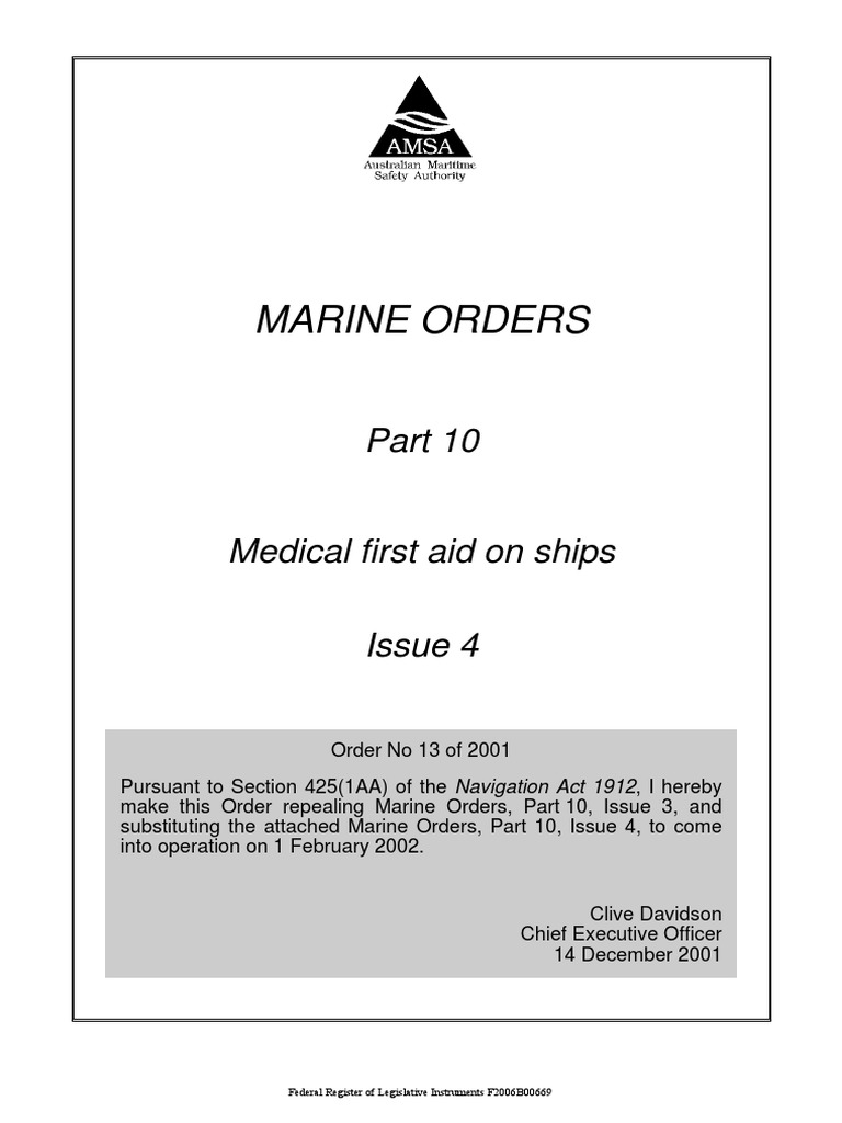 Marine Orders Part 10 | PDF | Ships | Sea Captain