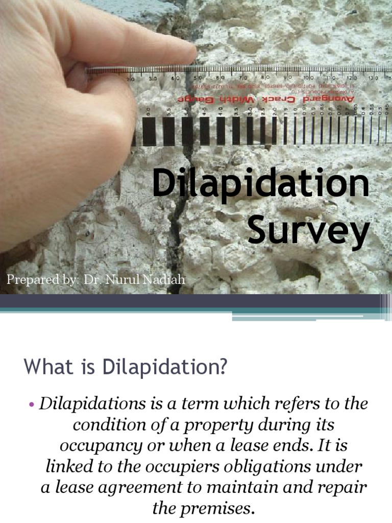 Dilapidation Survey: Prepared By: Dr. Nurul Nadiah | PDF | Leasehold ...