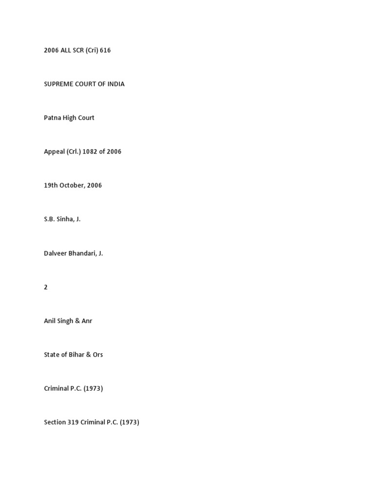 SC 319 CRPC | PDF | Criminal Procedure In South Africa | Prosecutor