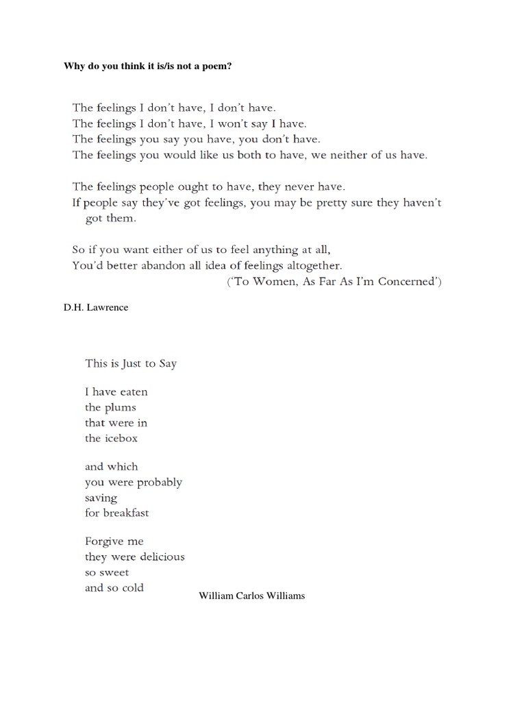 What Is A Poem | PDF