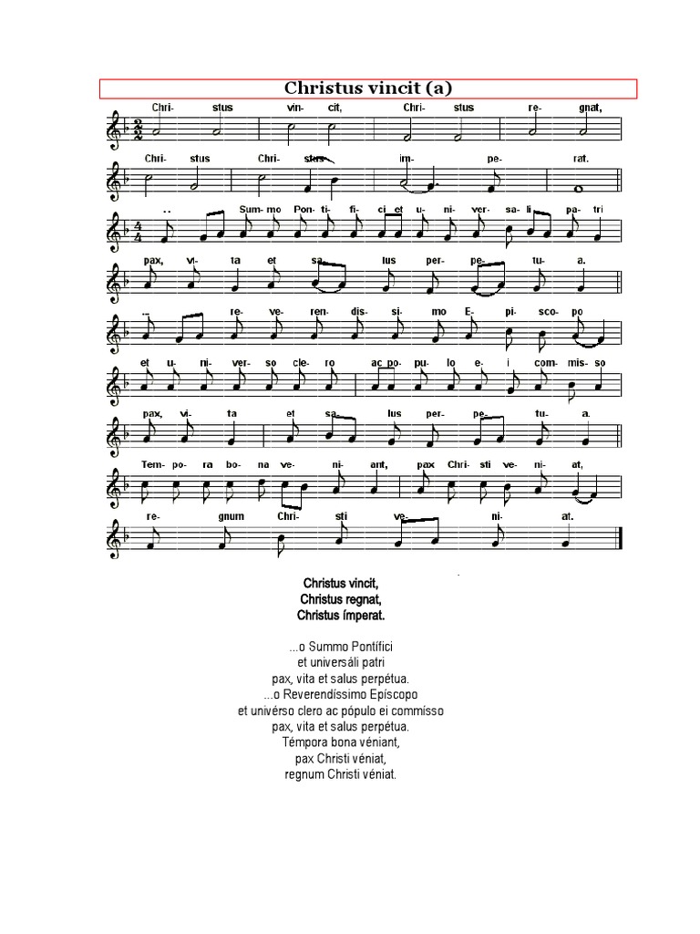 Christus Vincit | PDF