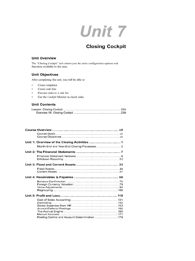 AC205 Closing Cockpit | PDF