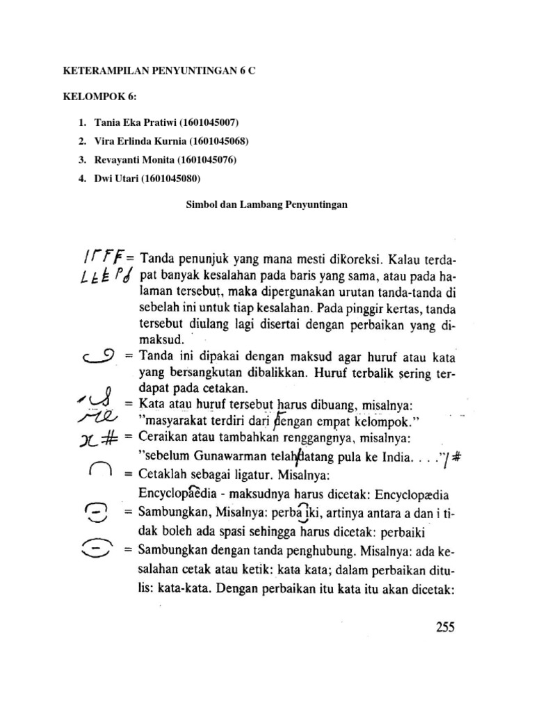 Lambang Dan Simbol Penyuntingan | PDF