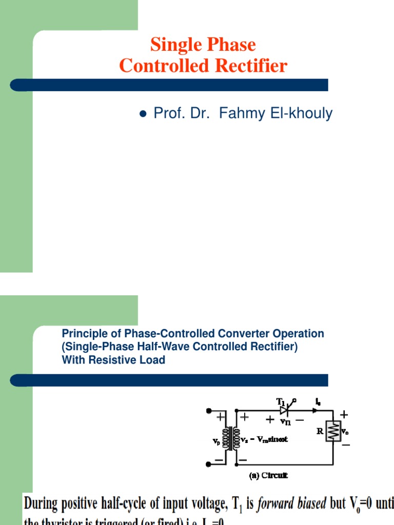 Single Phase Controlled Rectifier 11 PDF | PDF | Rectifier | Power ...