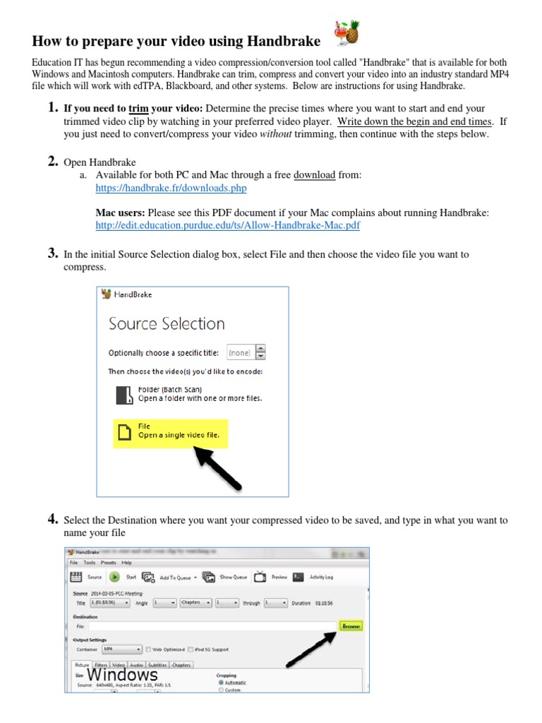 Handbrake Video Compression Guide | PDF | Macintosh | Video