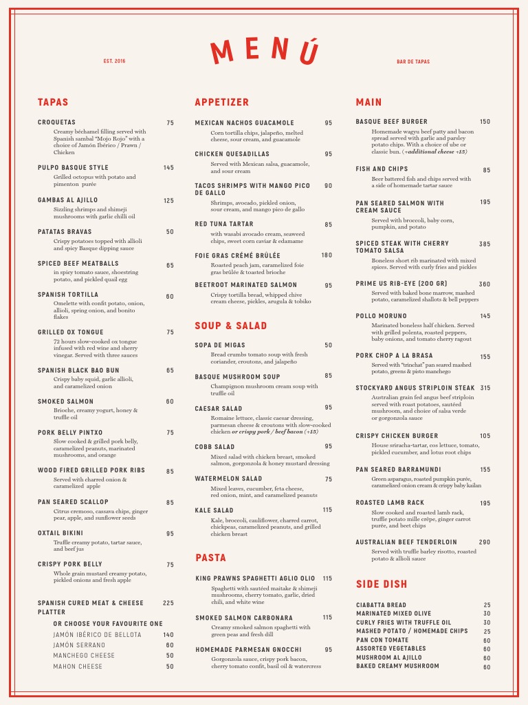 Main Menu Food Web | PDF | French Fries | Salad