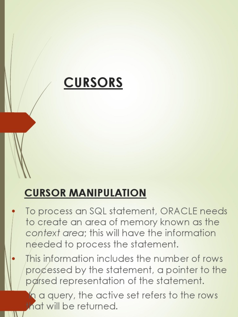Cursors Lecture | PDF | Pl/Sql | Control Flow