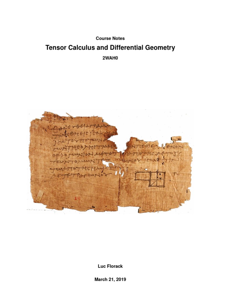 Tensor Calculus for TU/e Students | PDF | Tensor | Vector Space