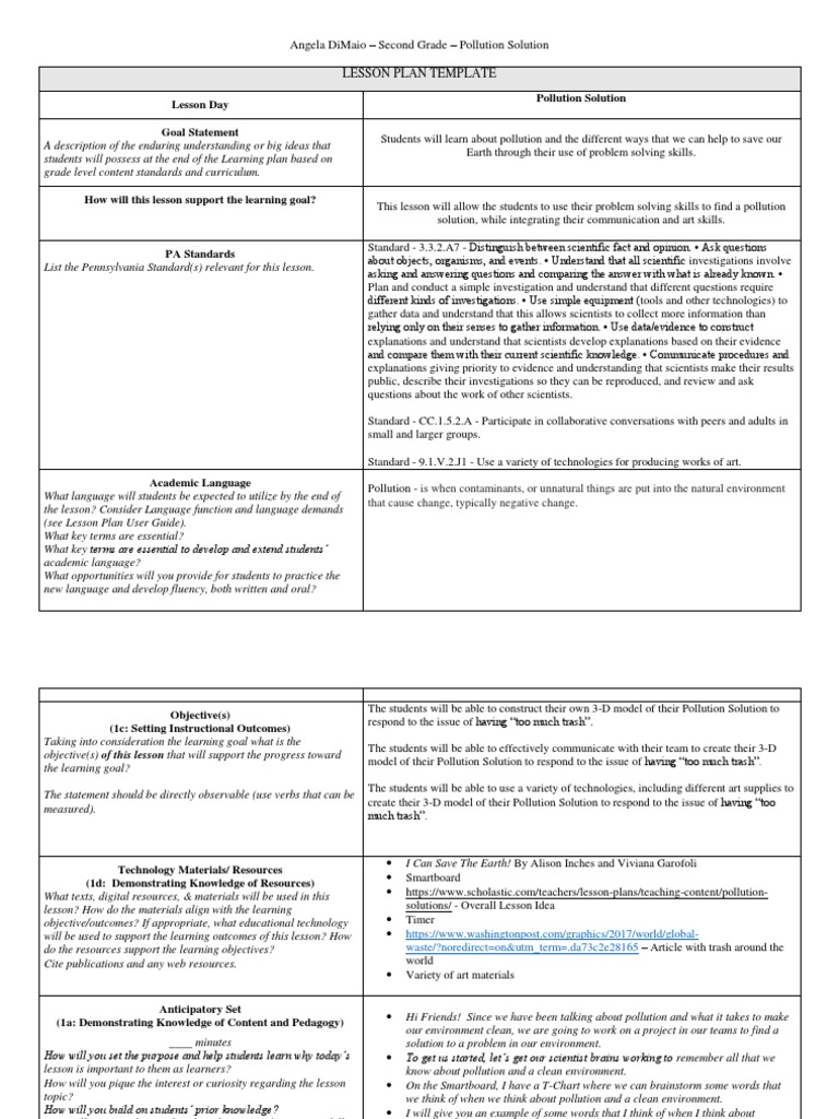 Pollution Solutions for Grade 5 Students | PDF | Individualized ...