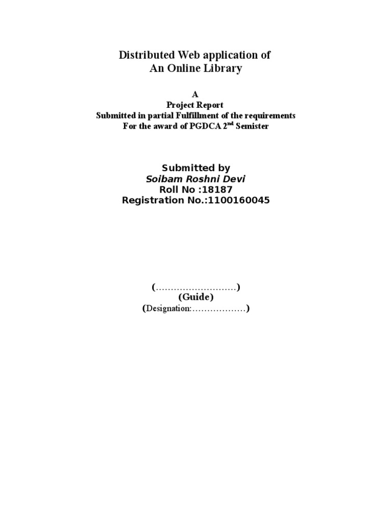 Online Library Management System Report | PDF | Microsoft Sql Server ...