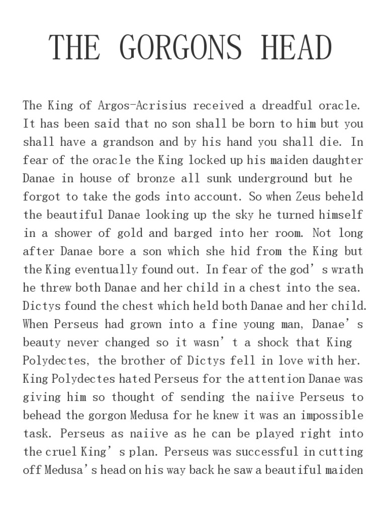 The Gorgons Head | PDF | Hell | Orpheus