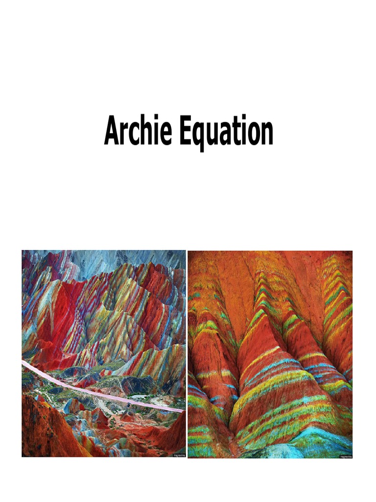 LC 9 Archie Equation | PDF | Porosity | Materials