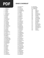 10th Grade Spelling Words LIst | PDF