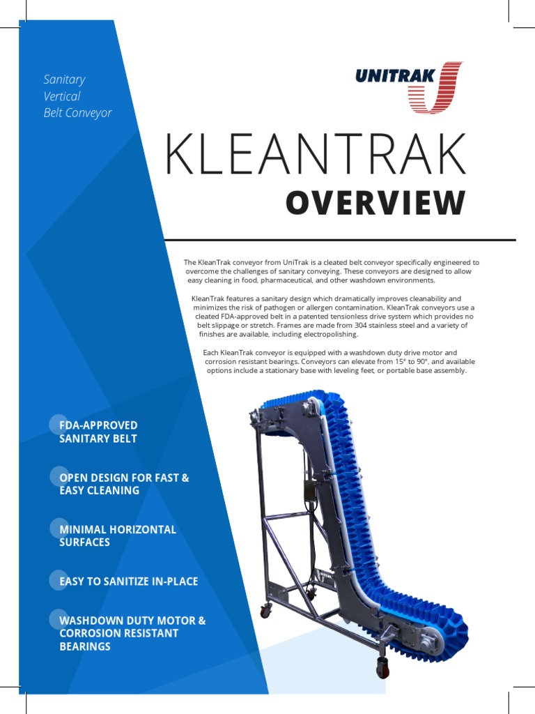 KleanTrak General Brochure 1 | PDF | Foods | Food And Drink