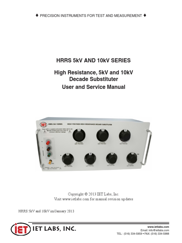 HRRS-5KV Manual Producto | PDF | Electrical Resistance And Conductance | Resistor