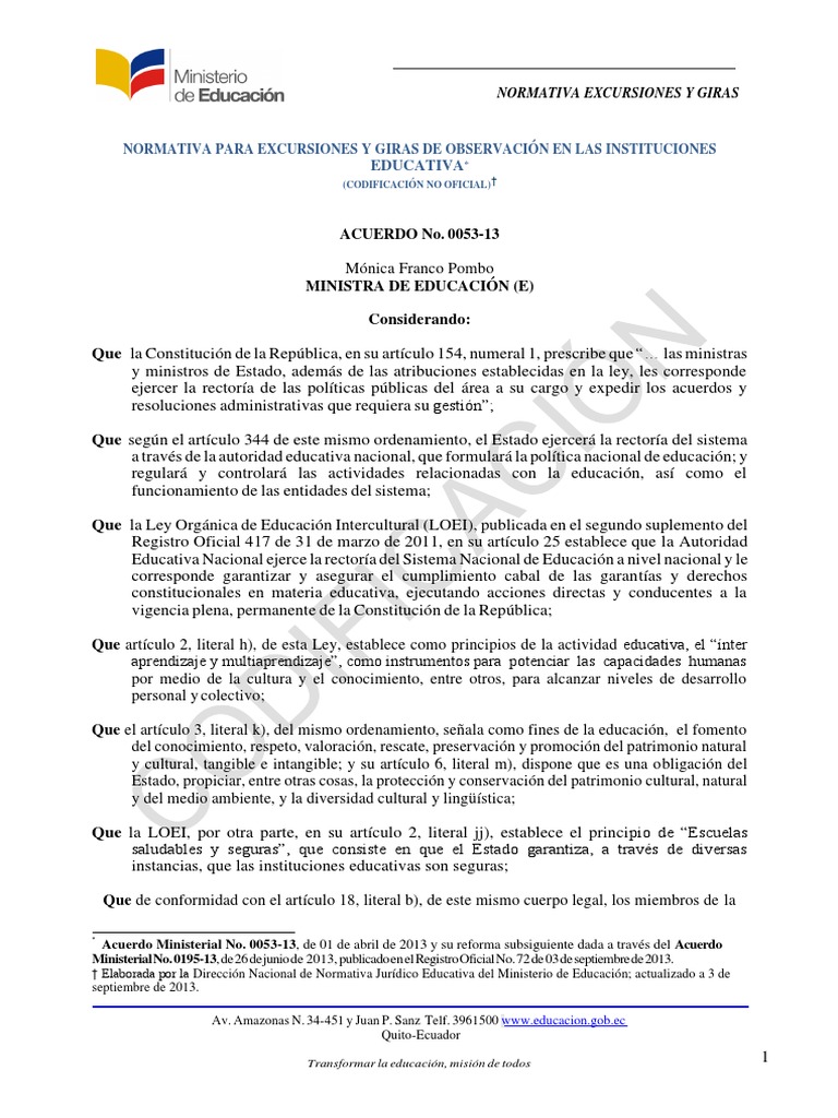 Plan de Excursion Paseos 2019 | PDF | Información del gobierno | Gobierno