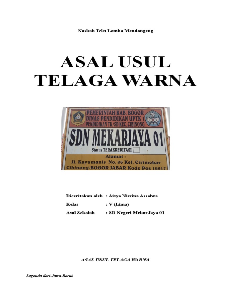 Naskah Teks Lomba Mendongeng | PDF