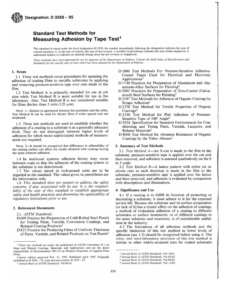 Astm D3359 PDF | PDF