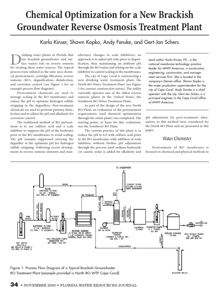 Chemical Optimization of Ro Plant | PDF | Membrane | Alkalinity