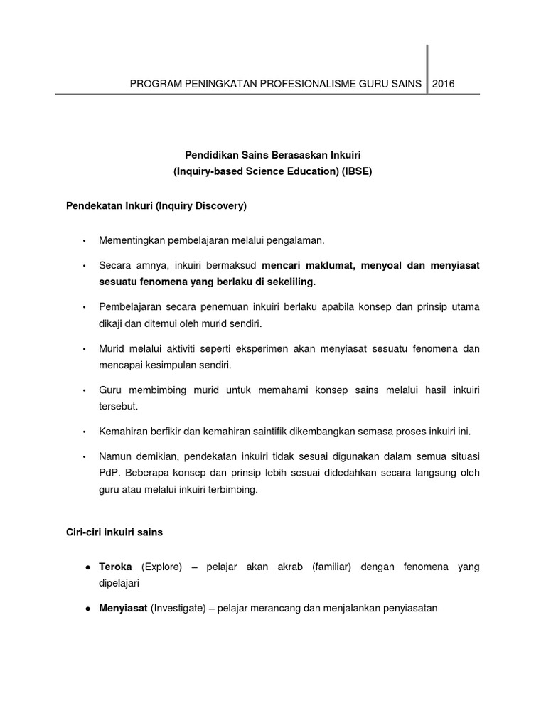 IBSE | PDF | Karier & Perkembangan