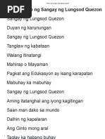 Quezon City Hymn | PDF