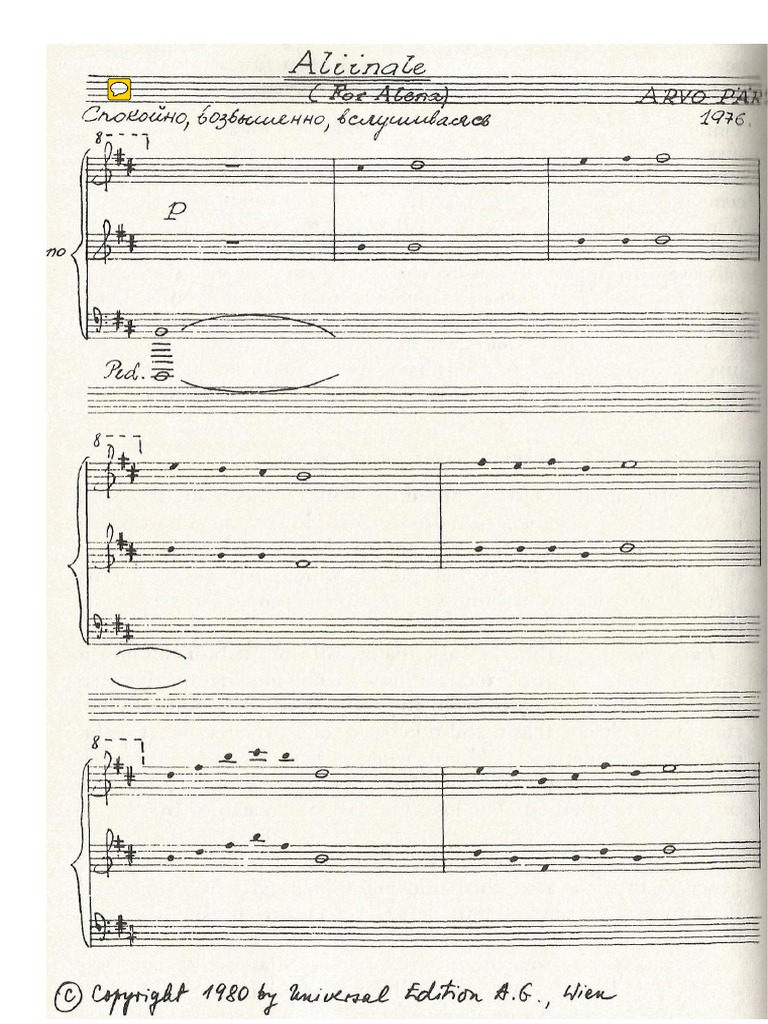Fur Alina Arvo Part | PDF