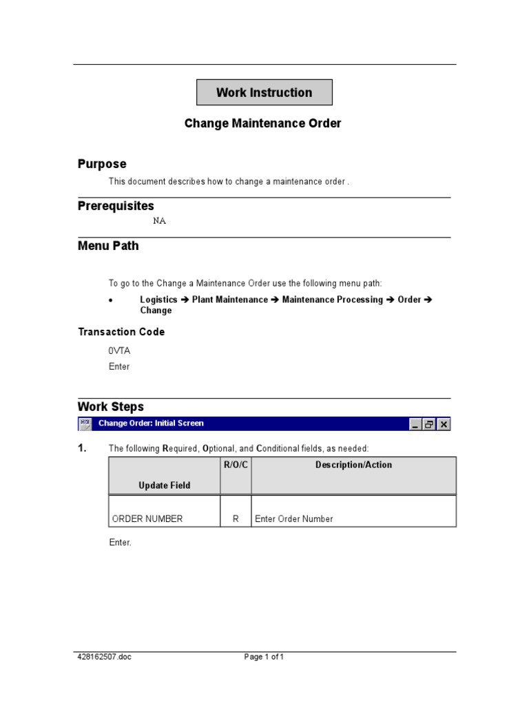 IW32 - SAP Change PM Order | PDF | Finance & Money Management ...