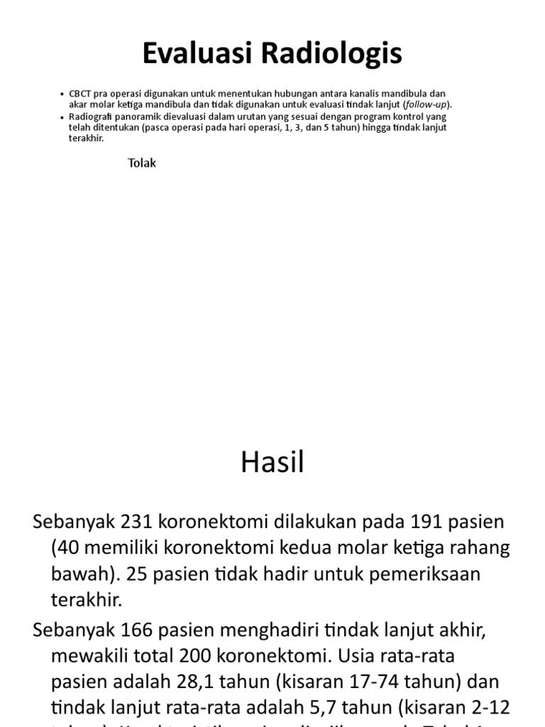 Coronectomy Half | PDF