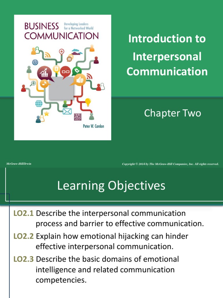 Introduction To Interpersonal Communication: Chapter Two | PDF | Interpersonal Communication ...