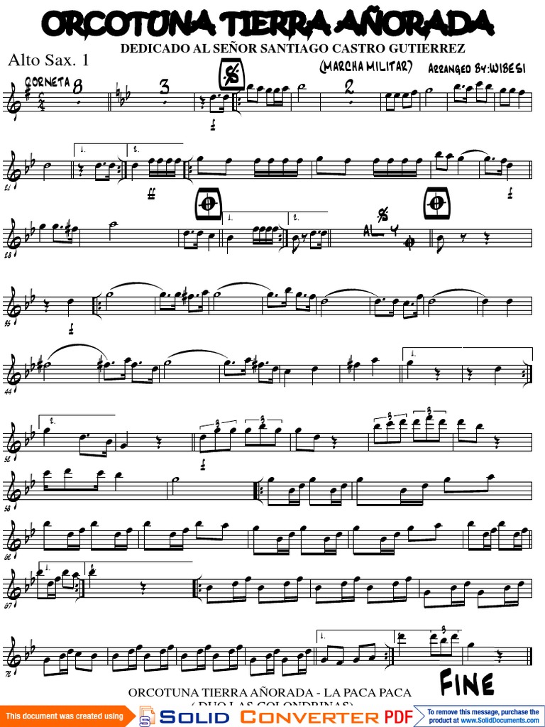 Orcotuna - Alto Sax. 1 | PDF