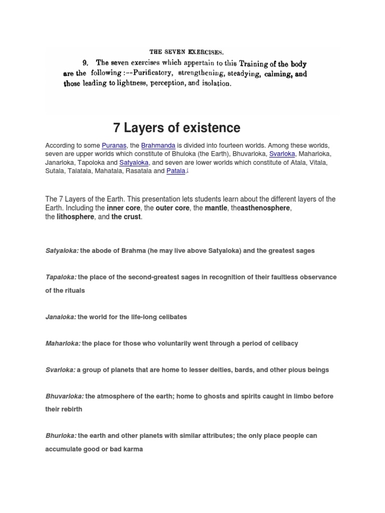 7 Layers of Existence | PDF | Indian Religions | Religious Belief And ...