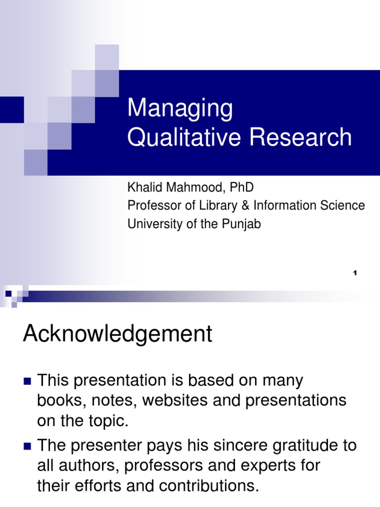 Khalid-Qualitative Research Workshop | PDF | Qualitative Research ...