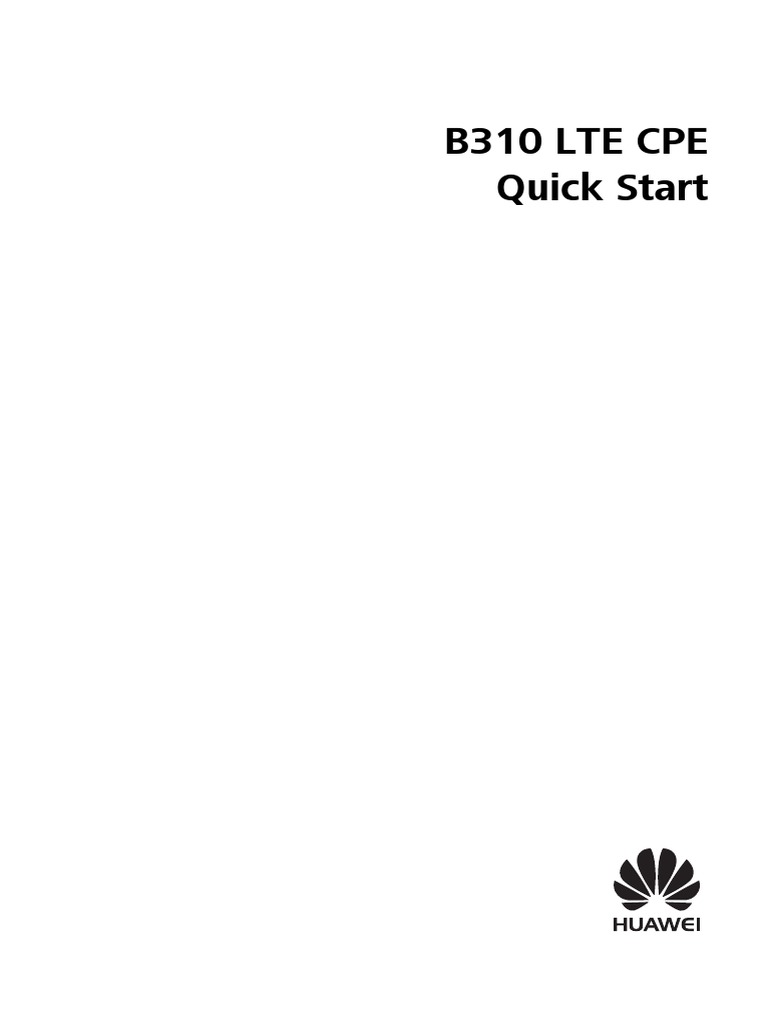 B310 Lte Cpe Quick Start | PDF | Wi Fi | Computer Network