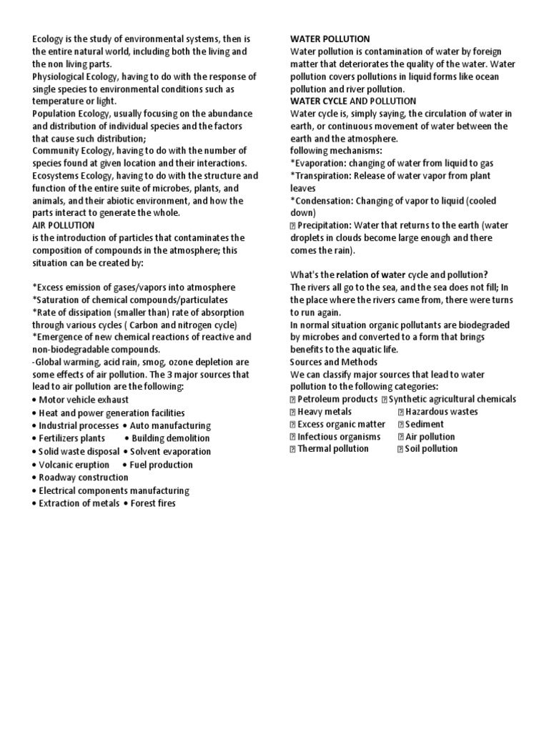 Air Pollution | PDF | Pollution | Water
