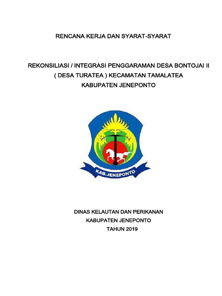 Contoh Rancangan Kerja Dan Syarat-Syarat (RKS) | PDF