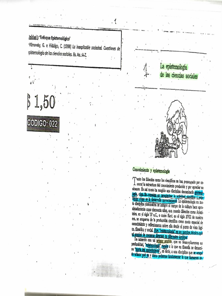 Klimovsky, G. e Hidalgo, C. (1998) La Inexplicable Sociedad. Cuestiones de Epistemología de Las ...